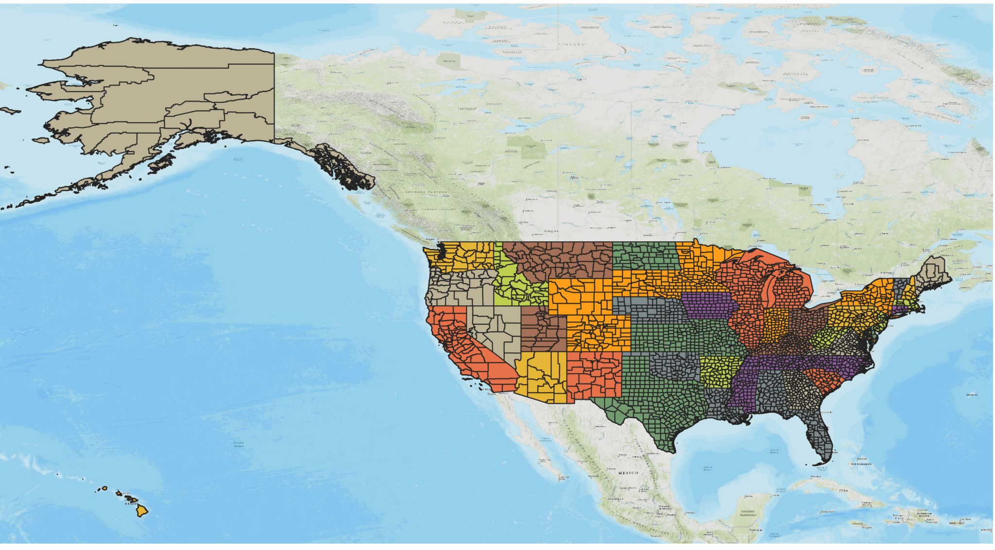 Free Download United States Shapefile (Updated) - Geographical Analysis