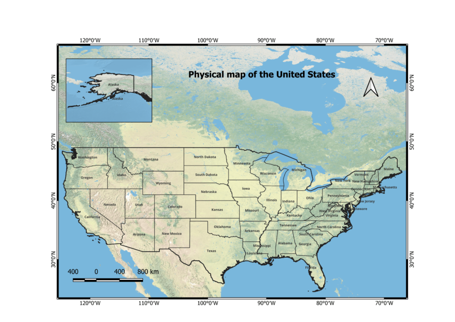 Download map of the United States (High Quality) - Geographical Analysis
