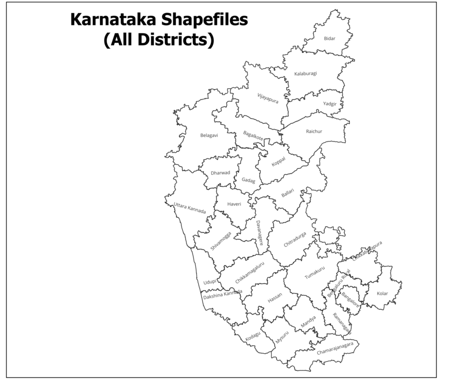 Download Karnataka Shapefiles (All Districts) - Geographical Analysis