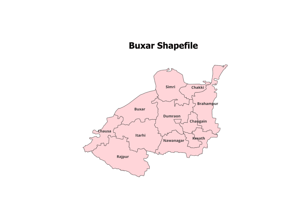 Buxar District Shapefile 2026 (Blocks Included) - Geographical Analysis
