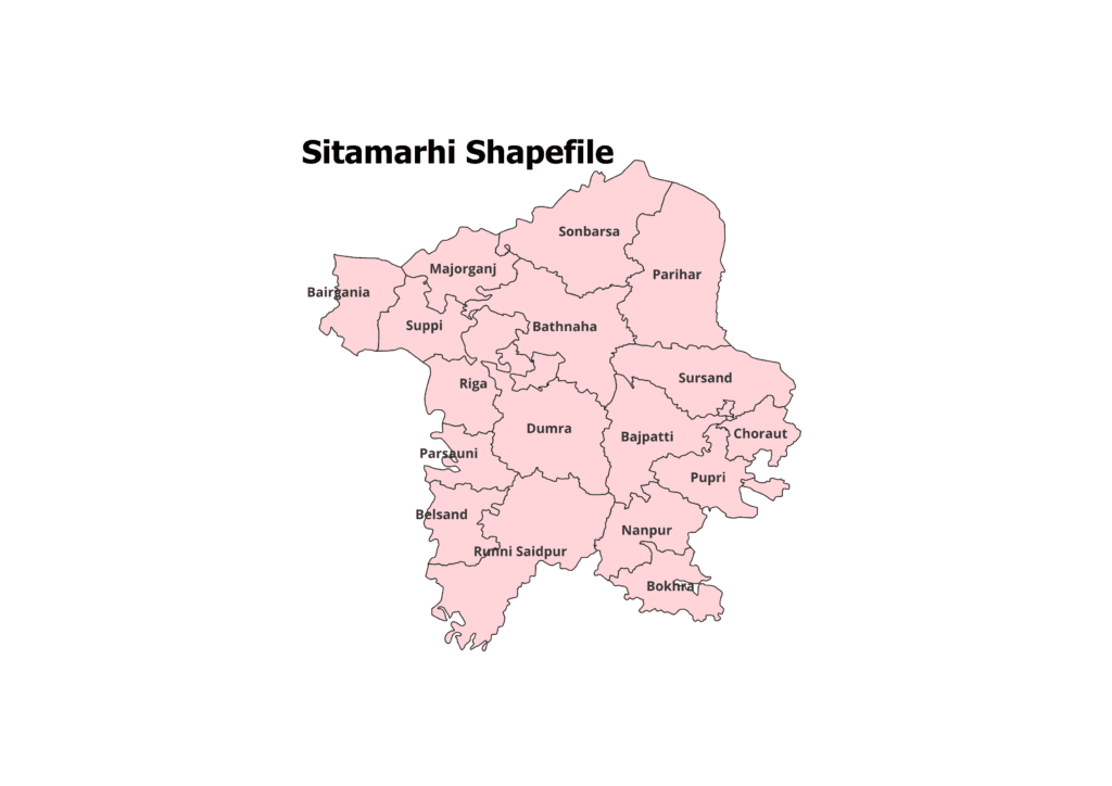 Sitamarhi District Shapefile 2025 (Blocks Included) - Geographical Analysis